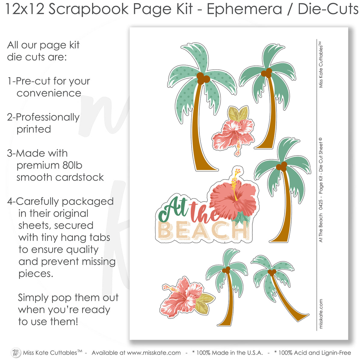 At The Beach 0425 - 12x12 Scrapbook Page Kit Give Your Memories a Home ...