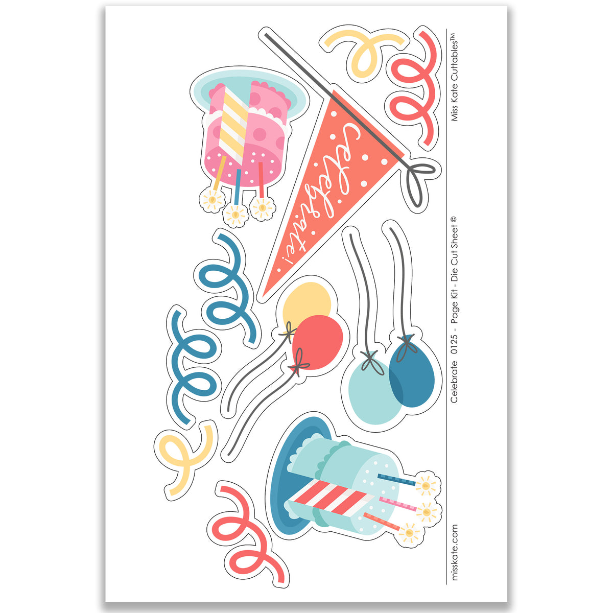 Celebrate Scrapbook Page Kit-by Miss Kate Cuttables – MISS KATE