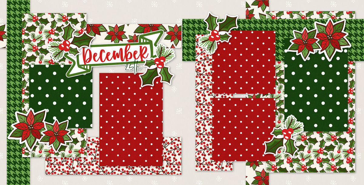 December 25th - Winter Scrapbook 12x12 Page Kit – MISS KATE