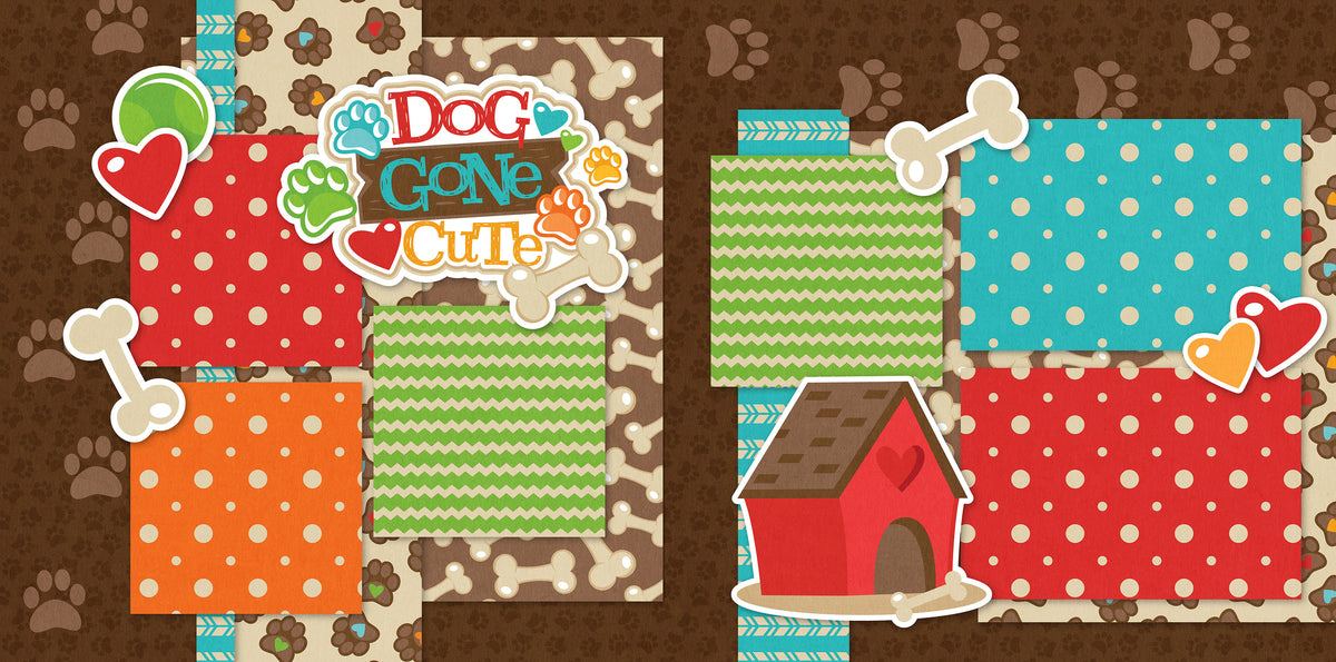Dog Gone Cute - Pet Scrapbook 12x12 Page Kit – MISS KATE
