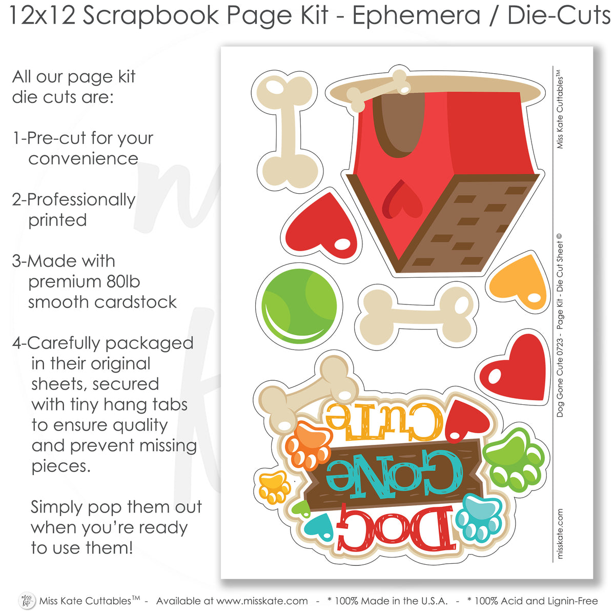 Dog Gone Cute - 12x12 Scrapbook Page Kit | Give Your Memories a Home ...