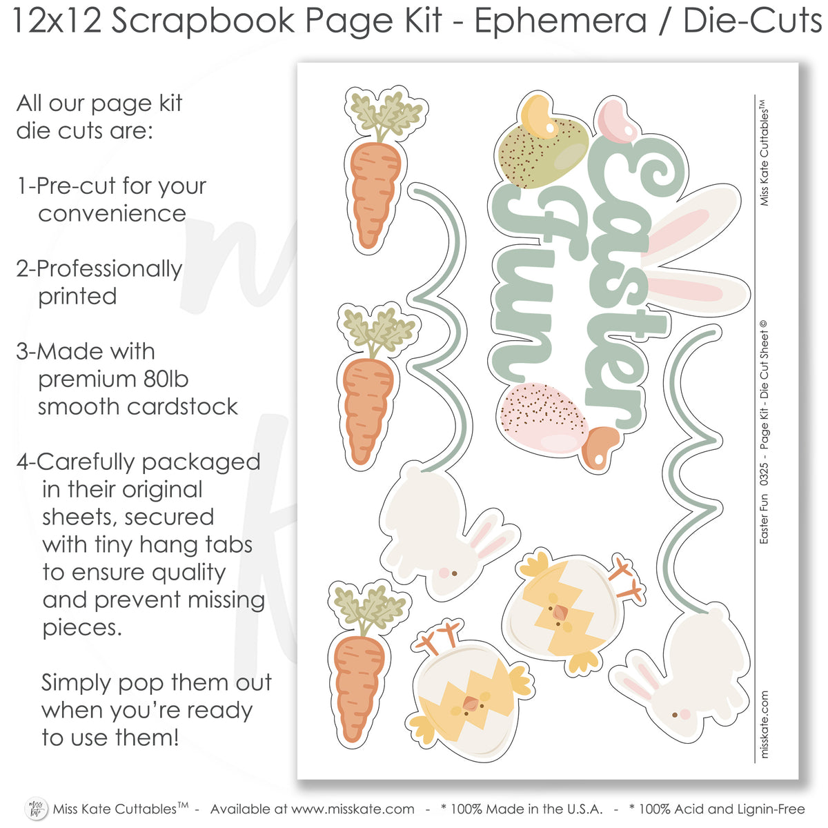 Easter Fun- Scrapbook Page Kit | Give Your Memories a Home – MISS KATE