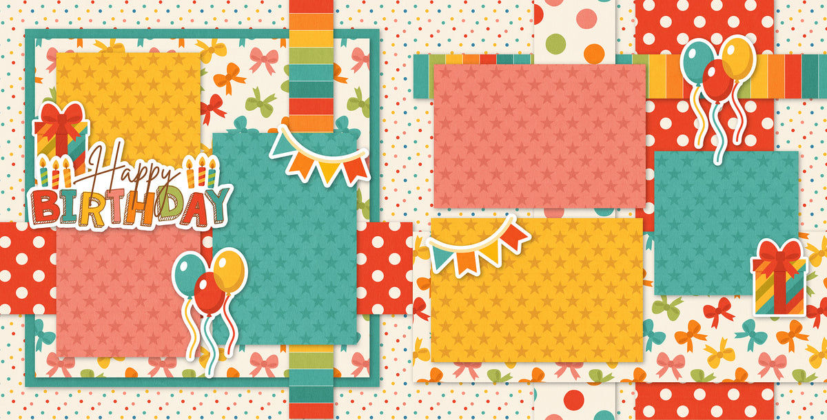 Happy Birthday - 12x12 Scrapbook Page Kit | Give Your Memories a Home ...