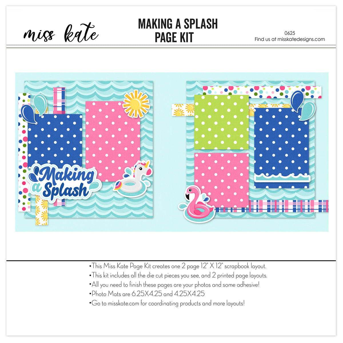 Making a Splash - 12x12 Scrapbook Page Kit | Give Your Memories a Home ...