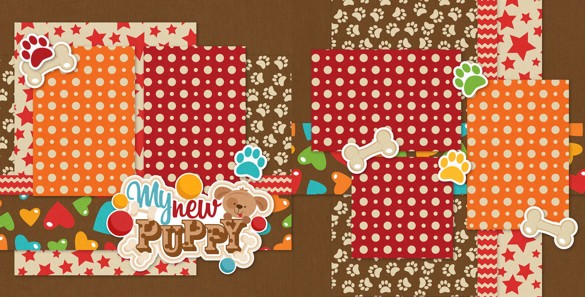 My New Puppy Scrapbook Page Kit-by Miss Kate Cuttables – MISS KATE
