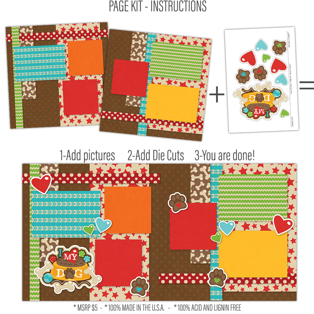 I Love My Dog - Page Kit -by Miss Kate Cuttables – MISS KATE