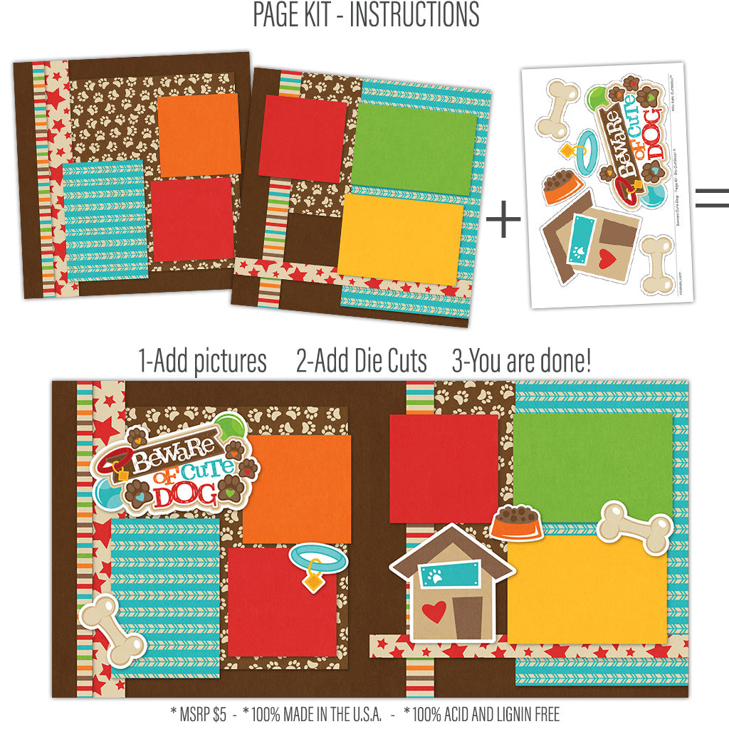 Beware of Cute Dog - Page Kit -by Miss Kate Cuttables – MISS KATE