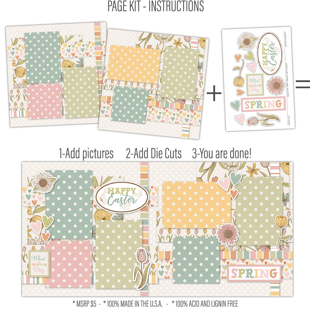 Happy Easter - Scrapbook Page Kit-by Miss Kate Cuttables – MISS KATE