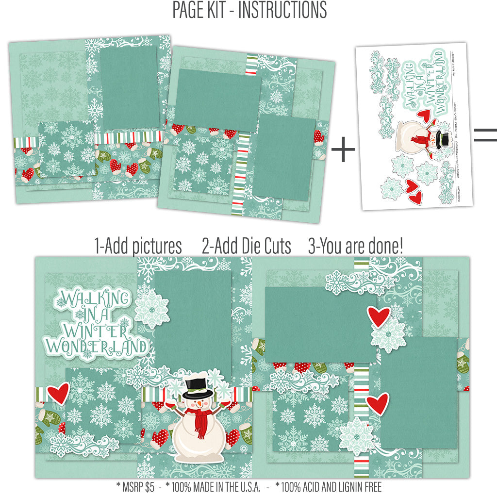 Walking in a Winter Wonderland - Scrapbook Page Kit-by Miss Kate ...