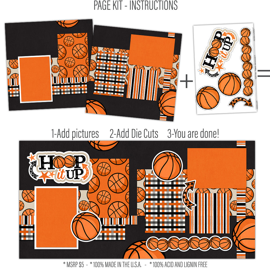 Hoop it Up Basketball - Page Kit -by Miss Kate Cuttables – MISS KATE