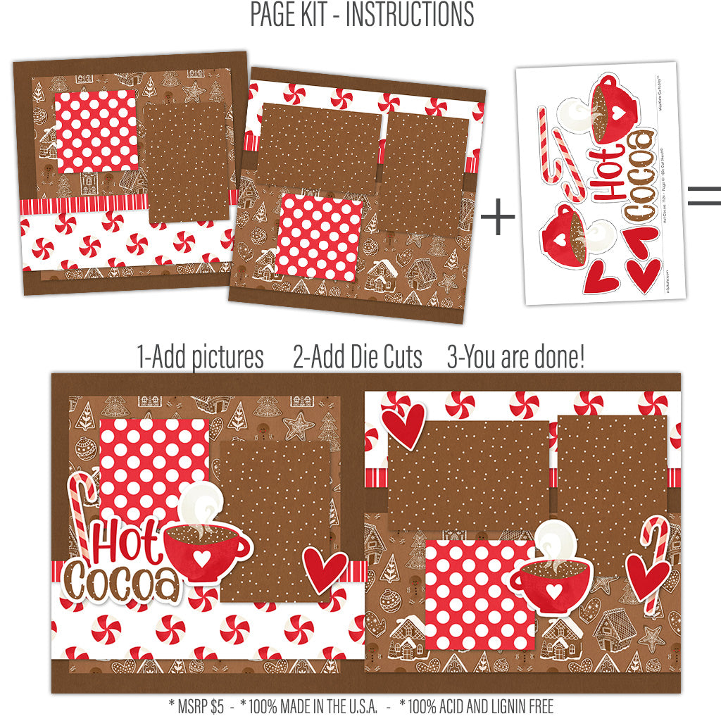 Hot Cocoa - Scrapbook Page Kit-by Miss Kate Cuttables – MISS KATE