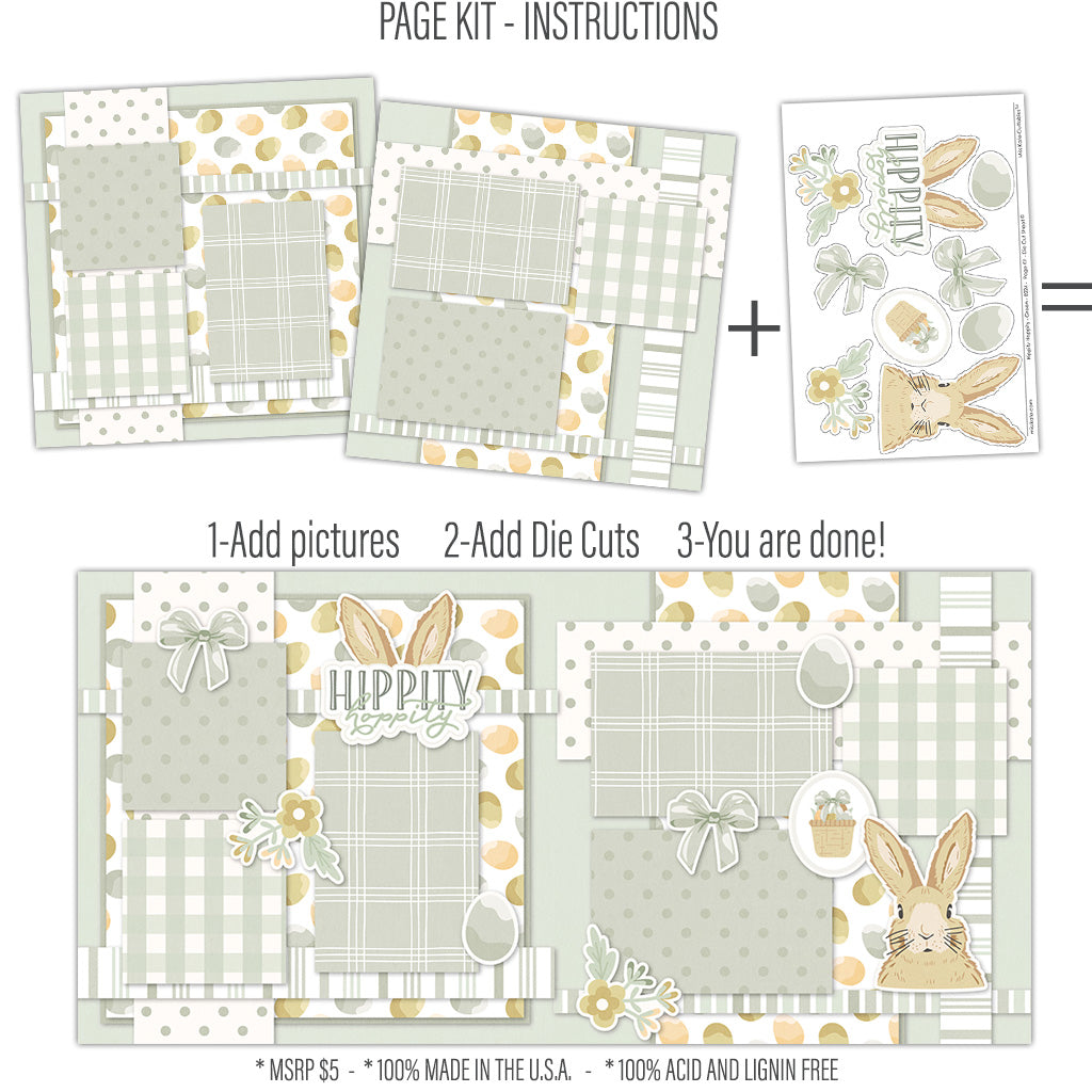 Hippity Hoppity - Scrapbook Page Kit-by Miss Kate Cuttables – MISS KATE