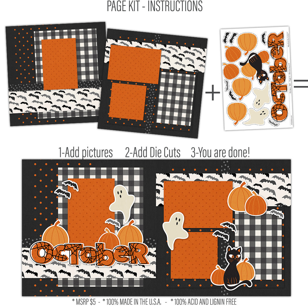 October - Scrapbook Page Kit-by Miss Kate Cuttables – MISS KATE