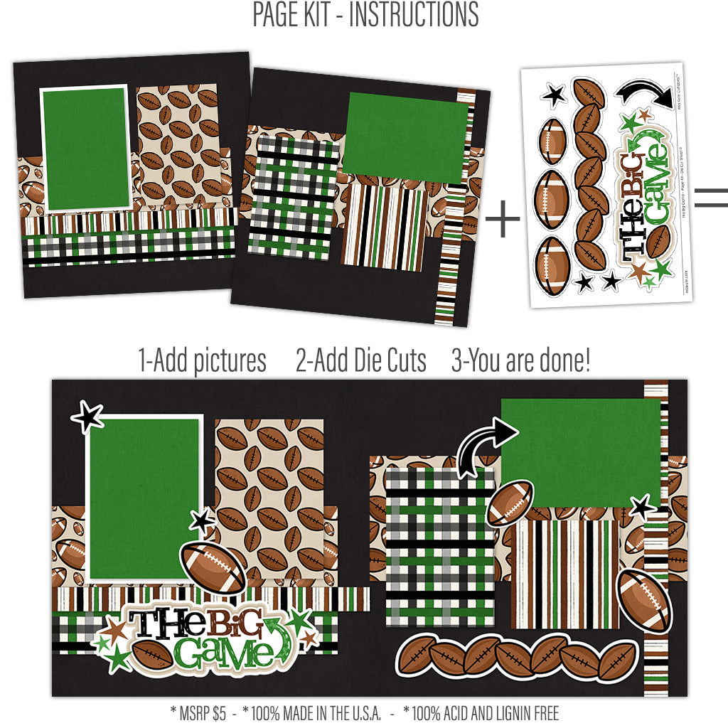 The Big Game Football - Page Kit -by Miss Kate Cuttables – MISS KATE