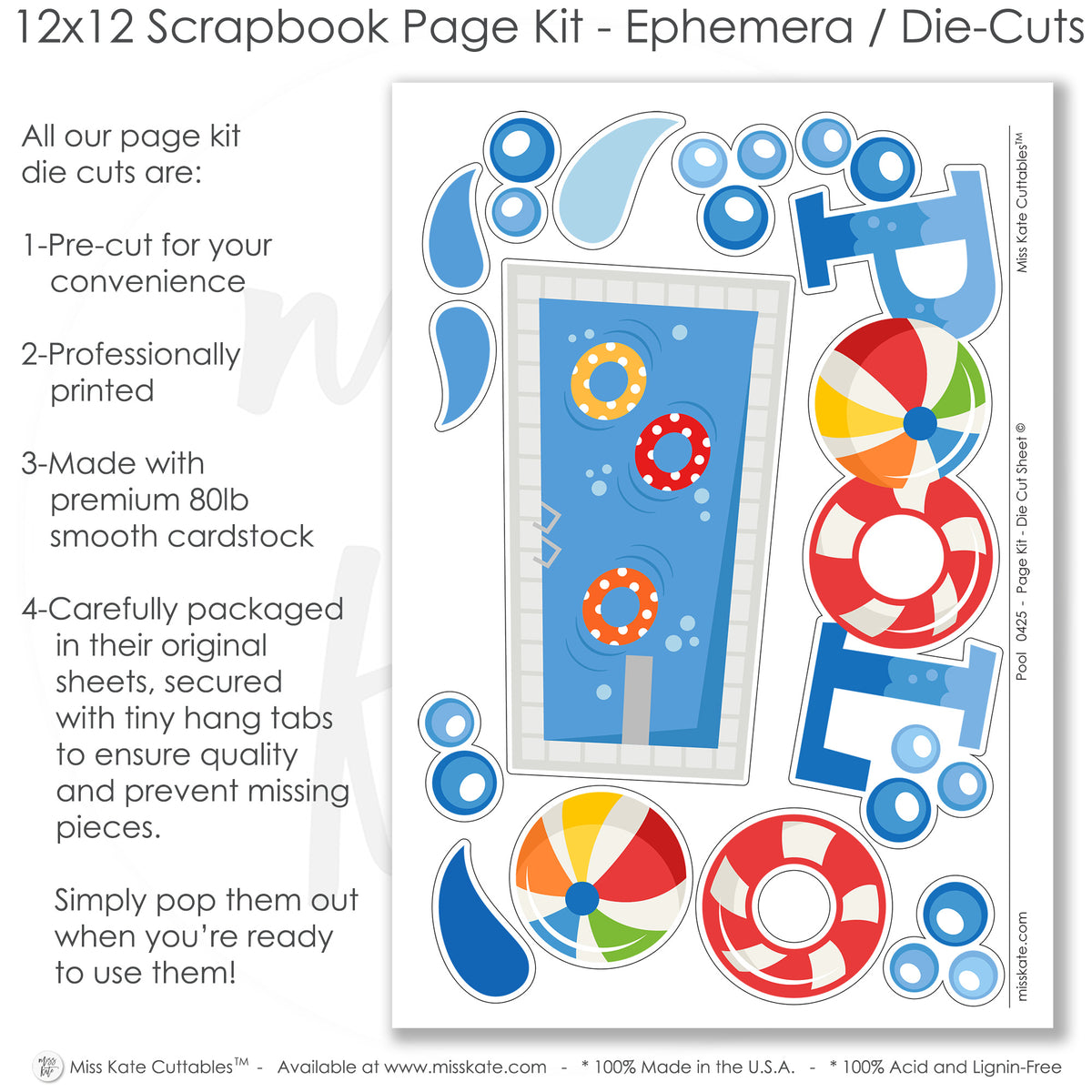 Pool Party - 12x12 Scrapbook Page Kit | Give Your Memories a Home ...