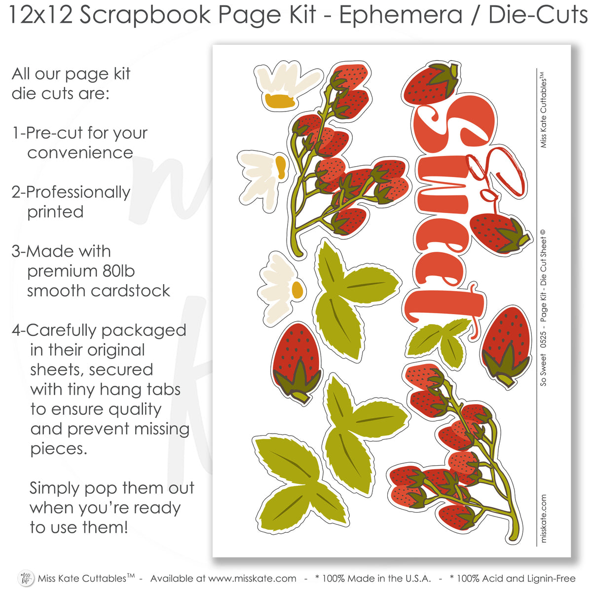 So Sweet - 12x12 Scrapbook Page Kit | Give Your Memories a Home – MISS KATE