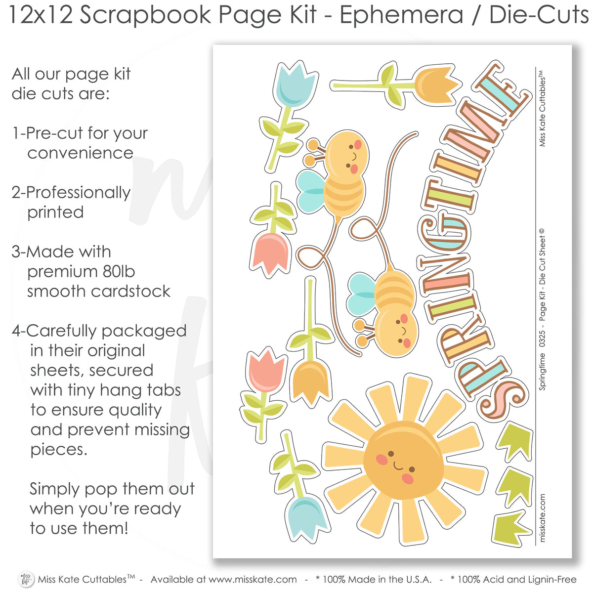 Springtime - 12x12 Scrapbook Page Kit | Give Your Memories a Home ...