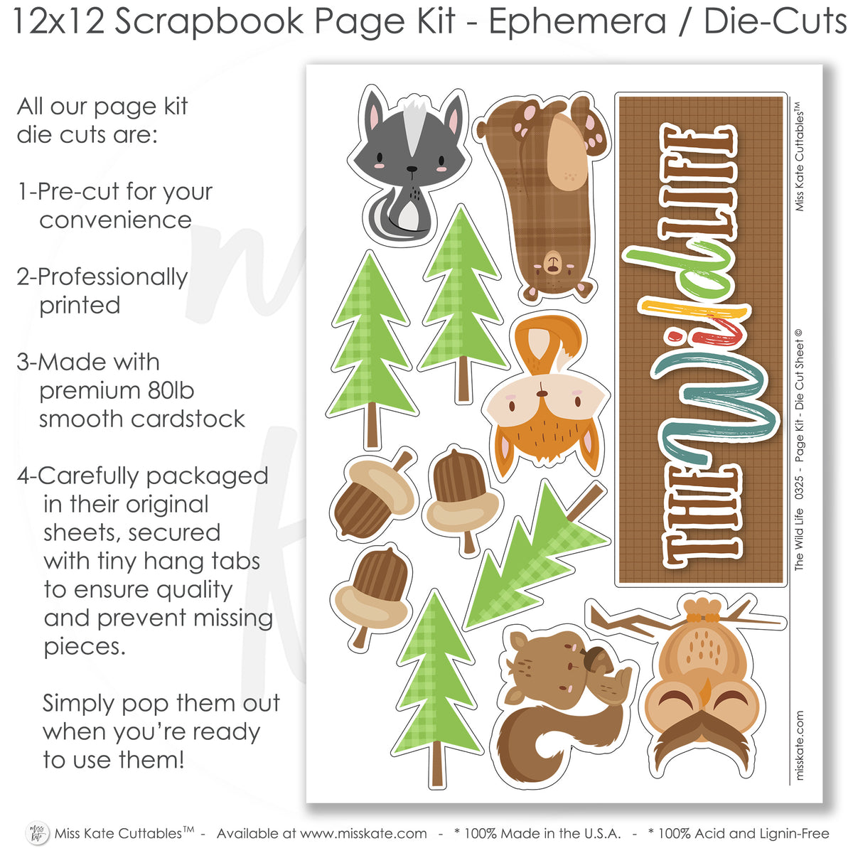 The Wild Life - 12x12 Scrapbook Page Kit | Give Your Memories a Home ...