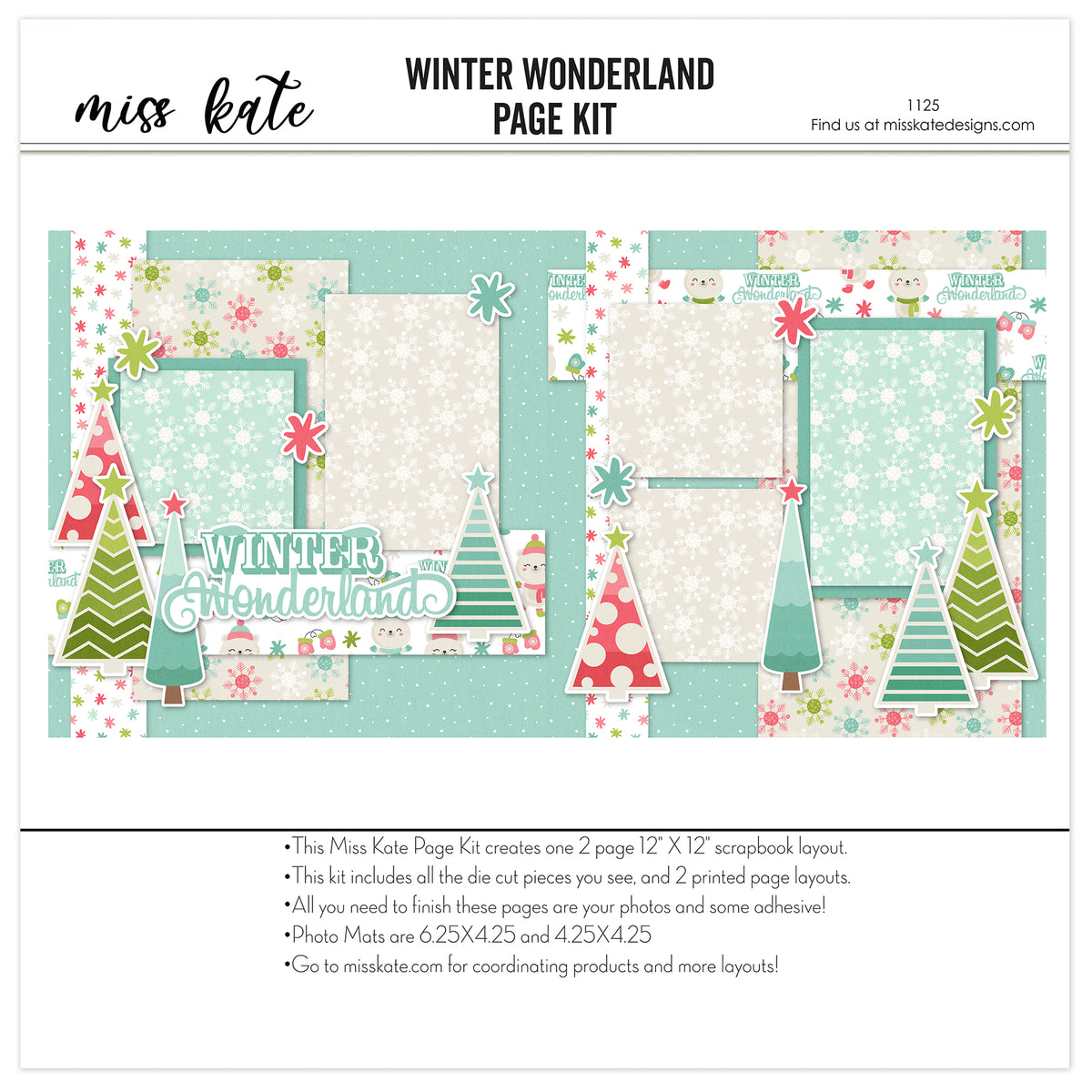 Winter Wonderland- 12x12 Scrapbook Page Kit | Give Your Memories a Home ...