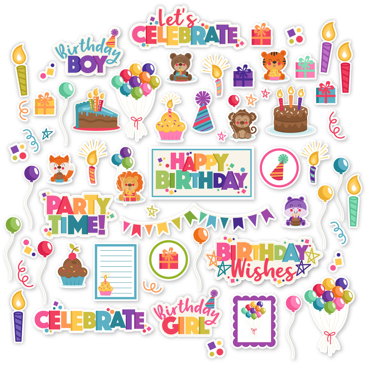 Birthday Wishes Scrapbook Paper & Sticker Kit – MISS KATE
