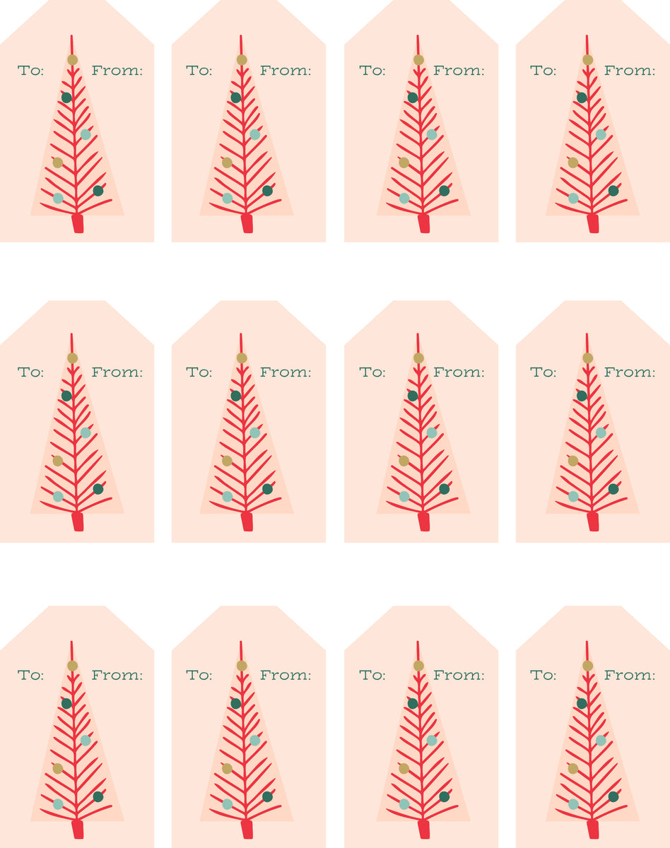 FREE Christmas Tree Printable Gift Tags-Download Only – MISS KATE