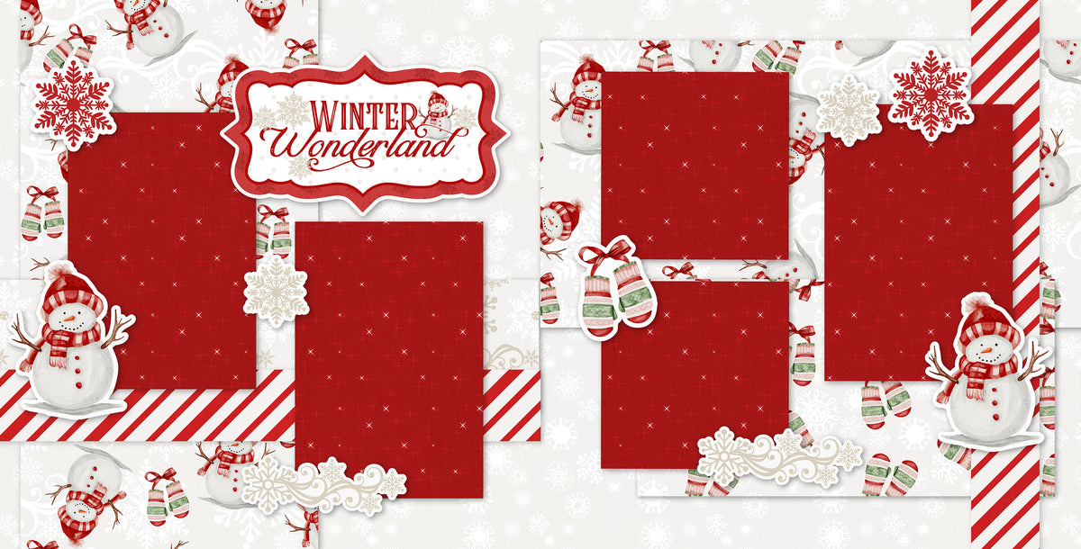 Winter Wonderland - Christmas Scrapbook Page Kit-by Miss Kate Cuttables ...
