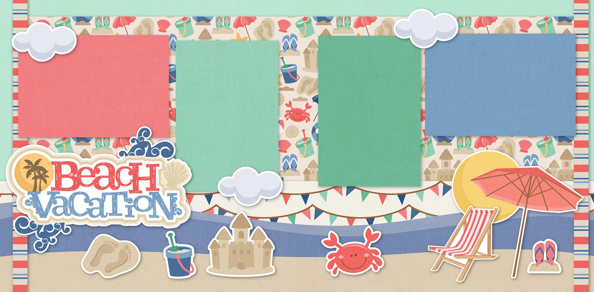 Beach Vacation - Scrapbook Page Kit-by Miss Kate Cuttables – MISS KATE