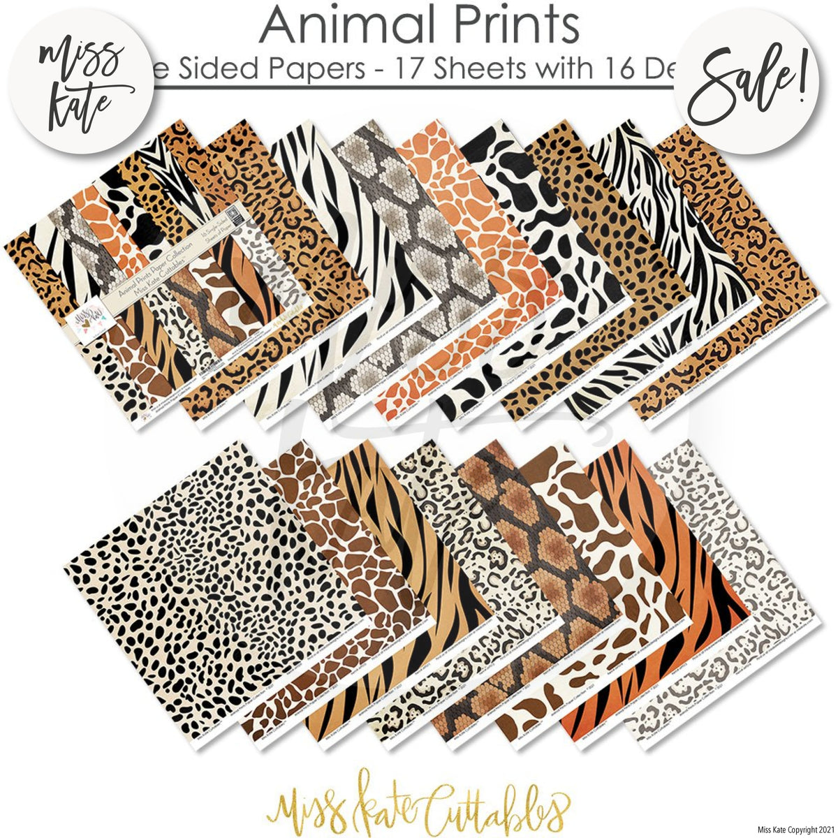 Animal Prints - Scrapbook Paper Pack 12x12 Paper Pack (ss) Animals ...