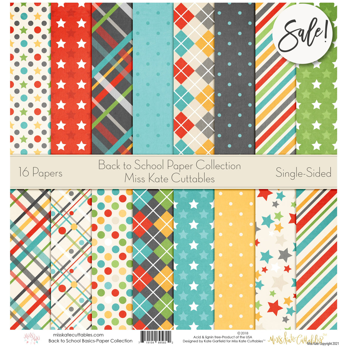 Back to School - Scrapbook Paper Pack – MISS KATE