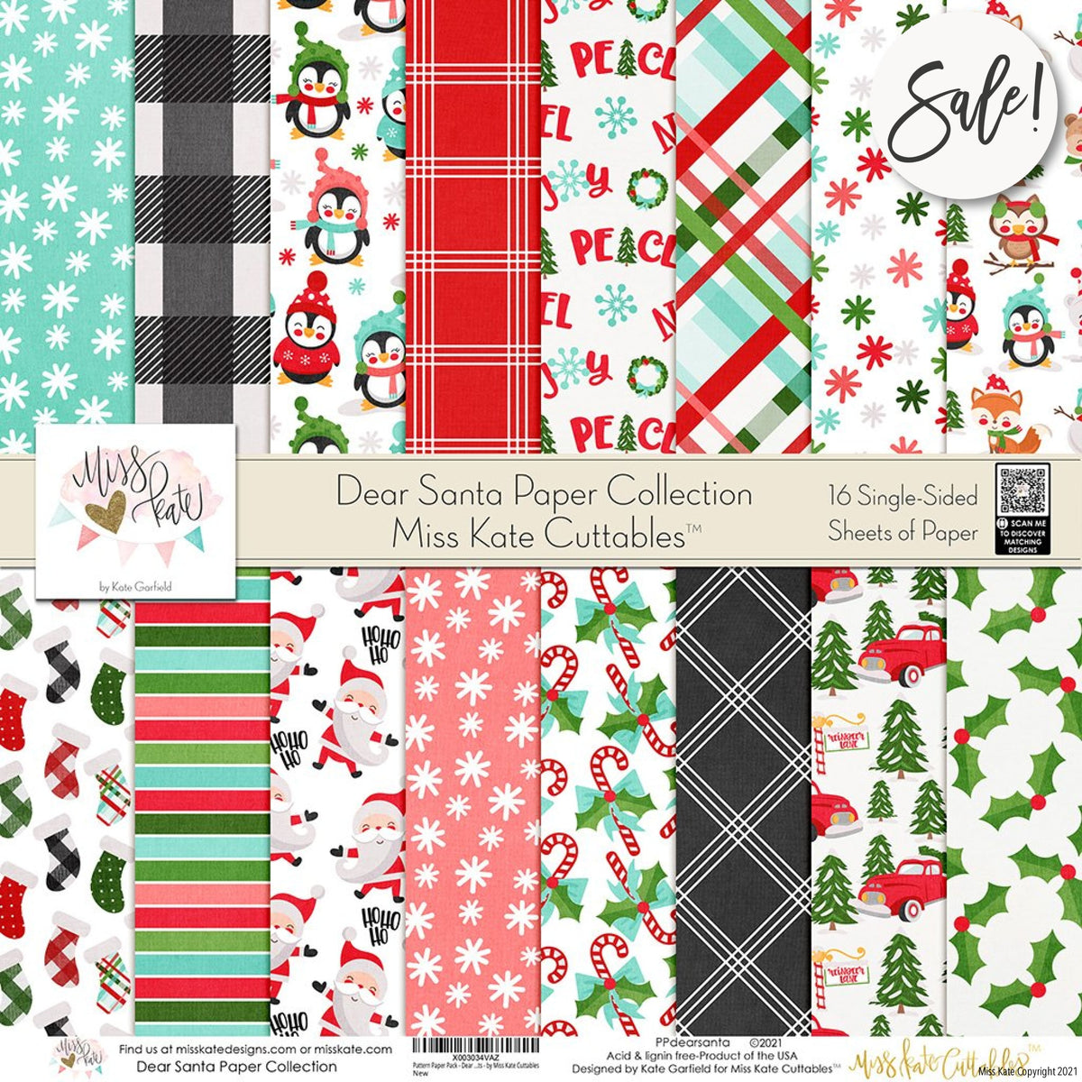 Dear Santa - Scrapbook Paper Pack Single Sided – MISS KATE