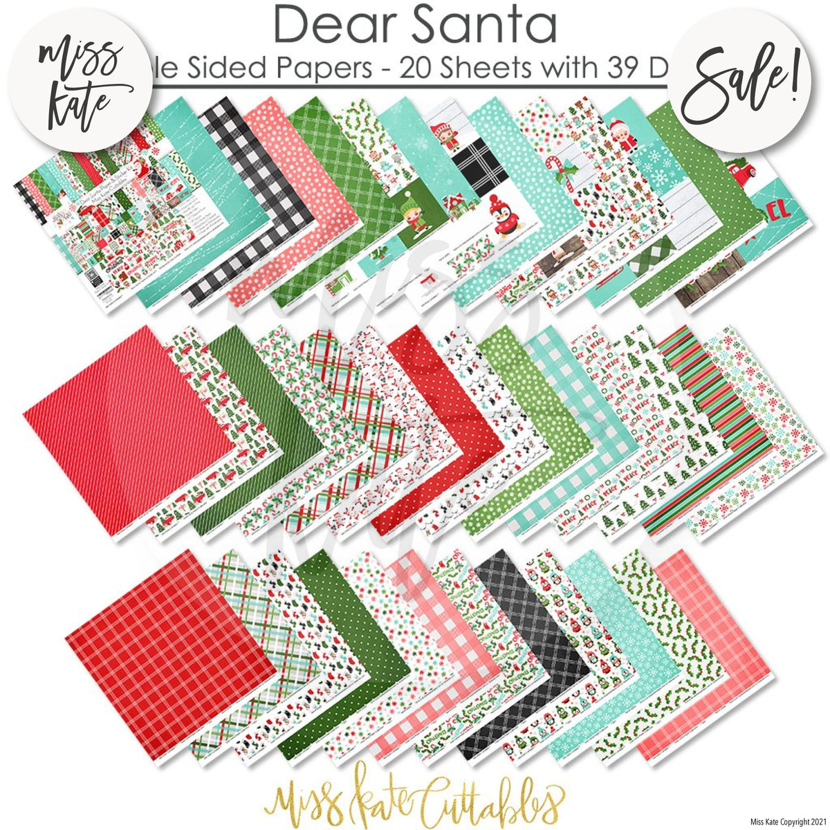 Dear Santa Scrapbook Paper & Sticker Kit – MISS KATE