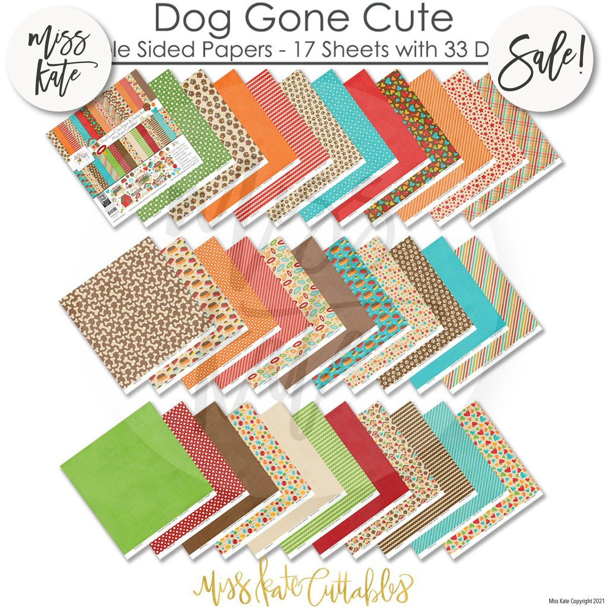 Dog Gone Cute - Scrapbook Paper & Sticker Kit 12x12 Paper & Sticker ...
