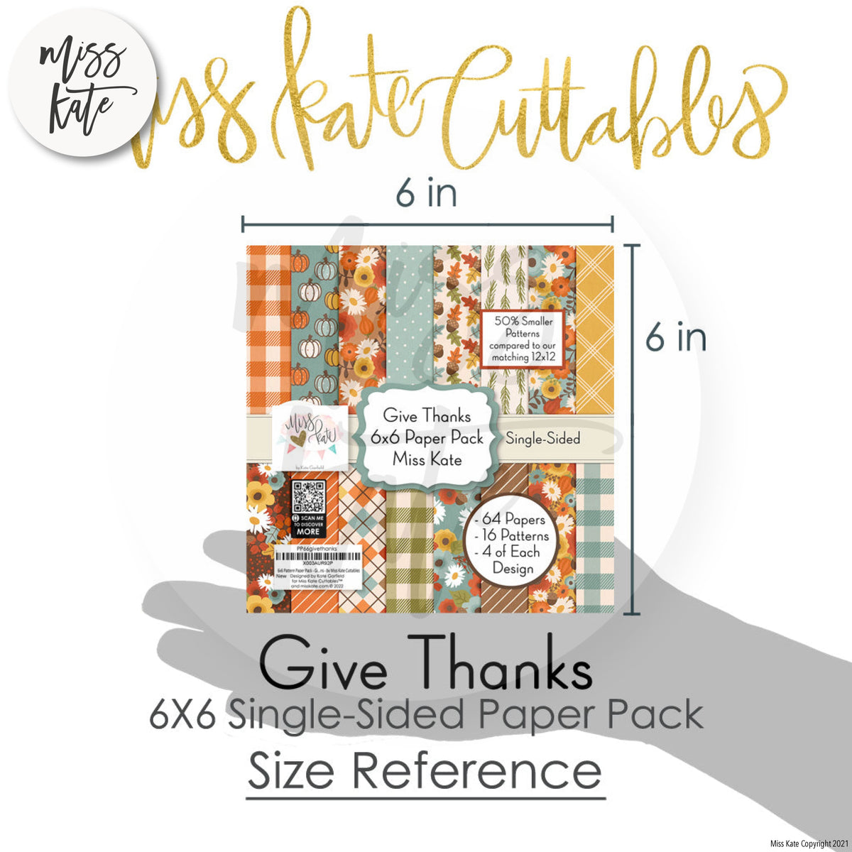Give Thanks 6x6 Scrapbook Paper Pack – MISS KATE