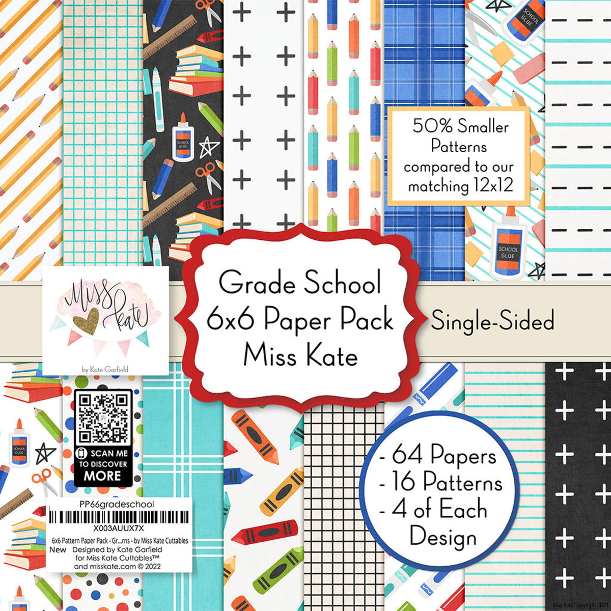 Grade School 6x6 Scrapbook Paper Pack – MISS KATE