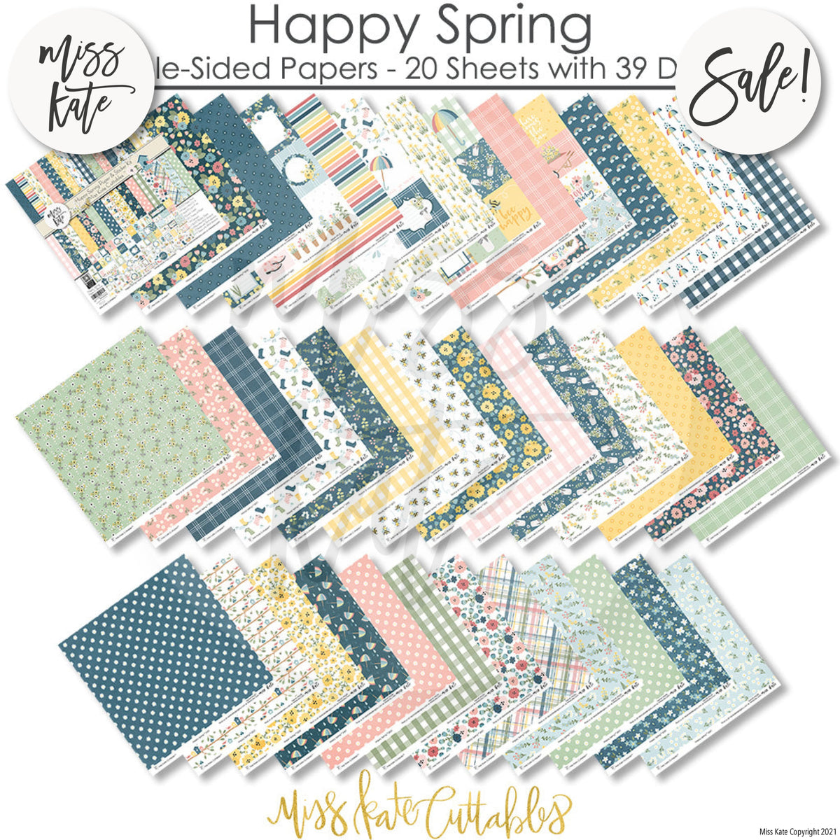 Happy Spring Scrapbook Paper & Sticker Kit – MISS KATE