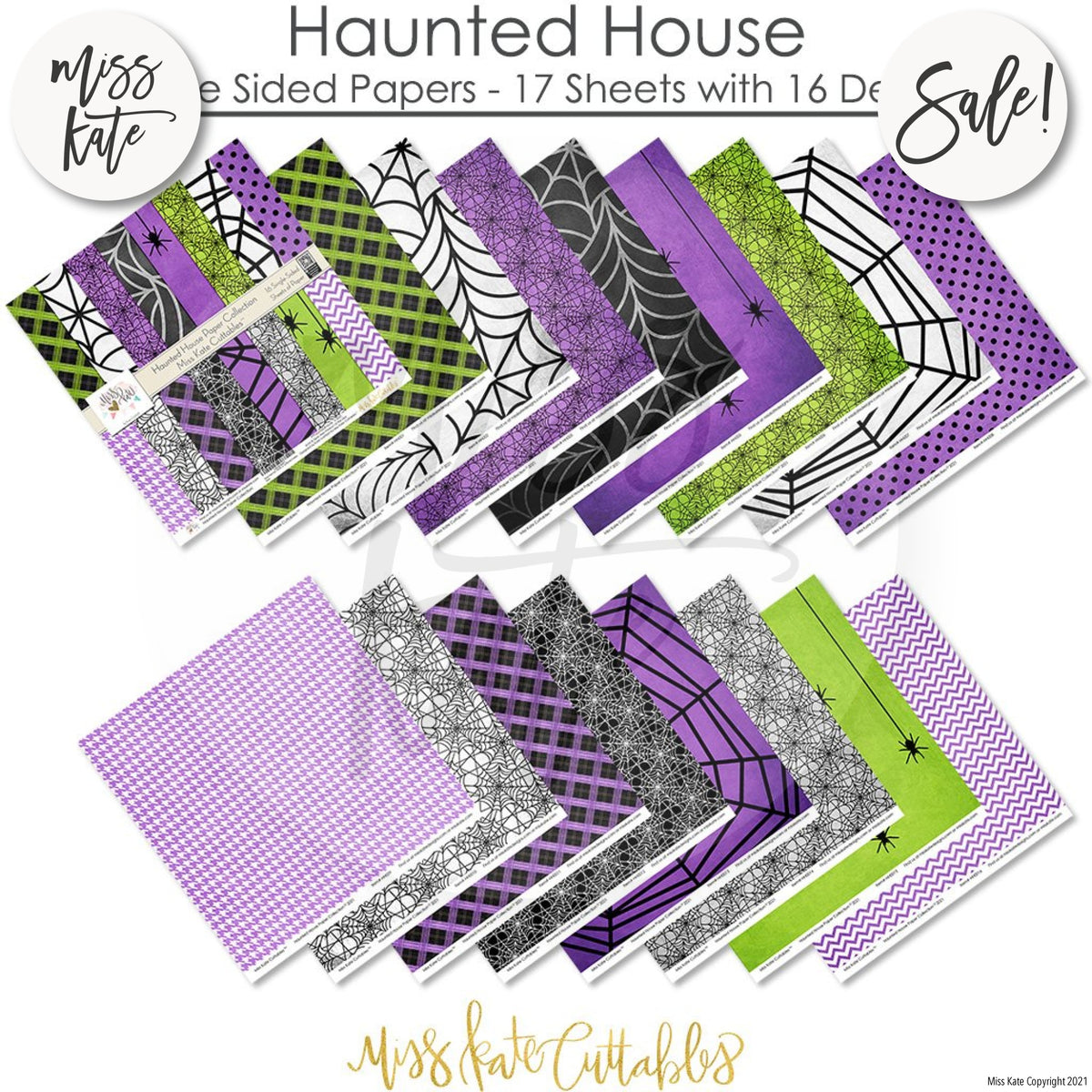 Haunted House - Halloween Scrapbook Paper Pack Single Sided – MISS KATE