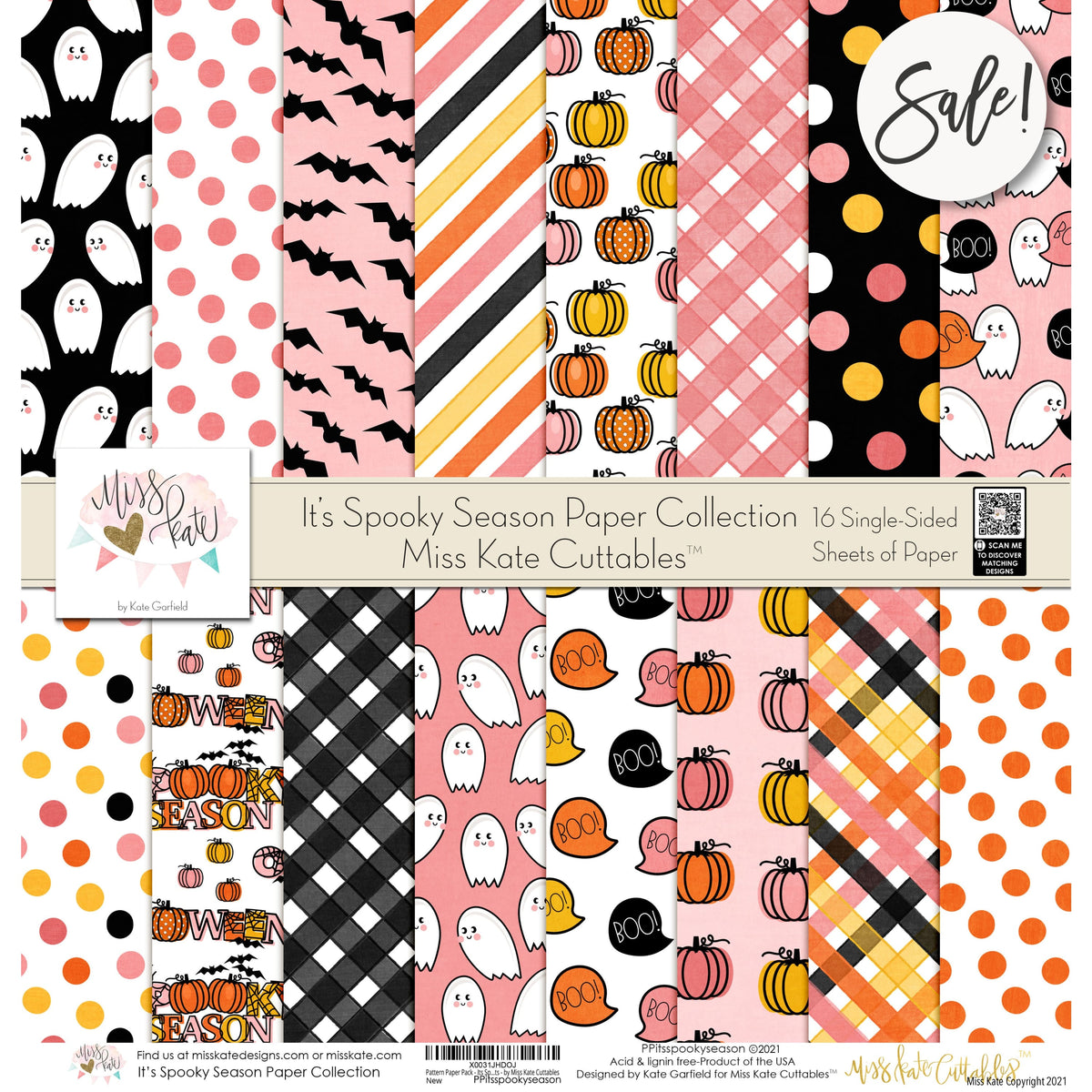 It's Spooky Season Halloween Scrapbook Paper Pack Single Sided – MISS KATE