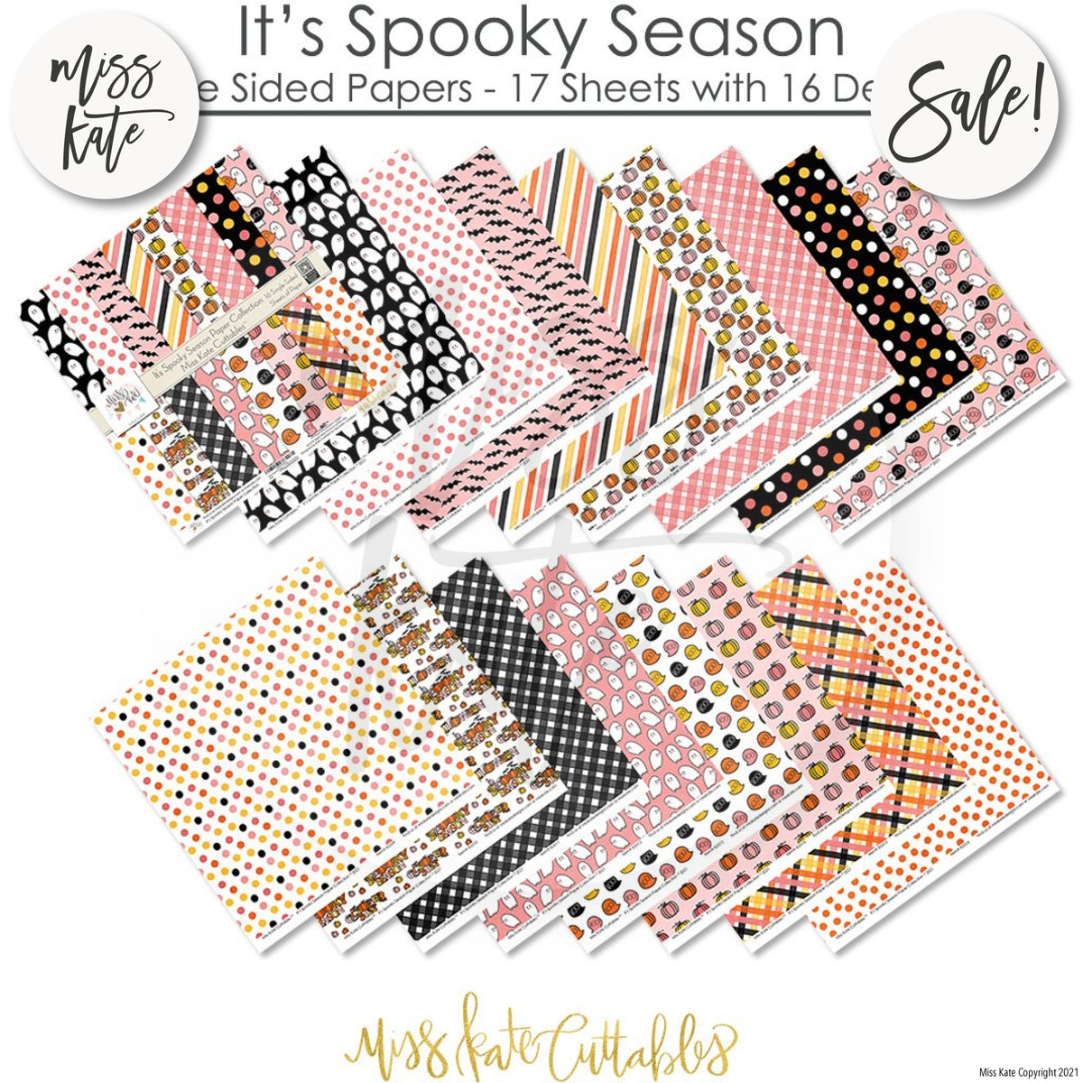 It's Spooky Season Halloween Scrapbook Paper Pack Single Sided – MISS KATE