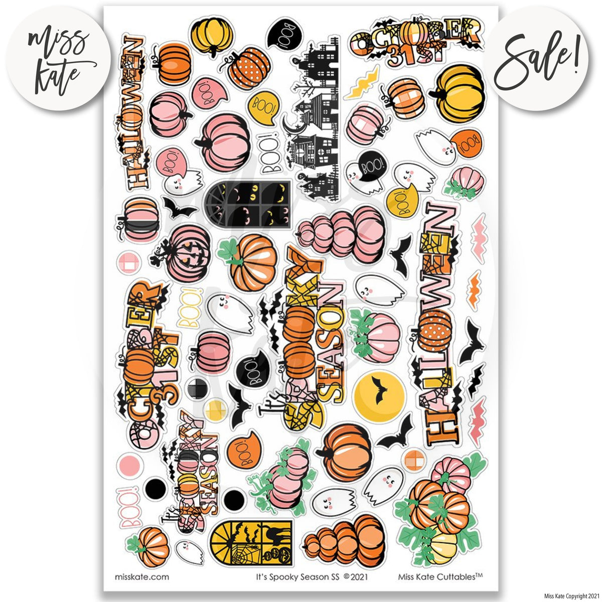 It's Spooky Season Halloween Scrapbook Paper & Sticker Kit – MISS KATE