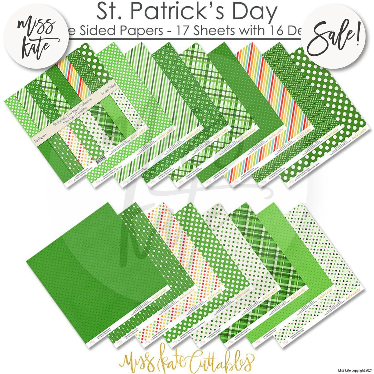 St. Patrick's Day - Scrapbook Paper Pack – MISS KATE