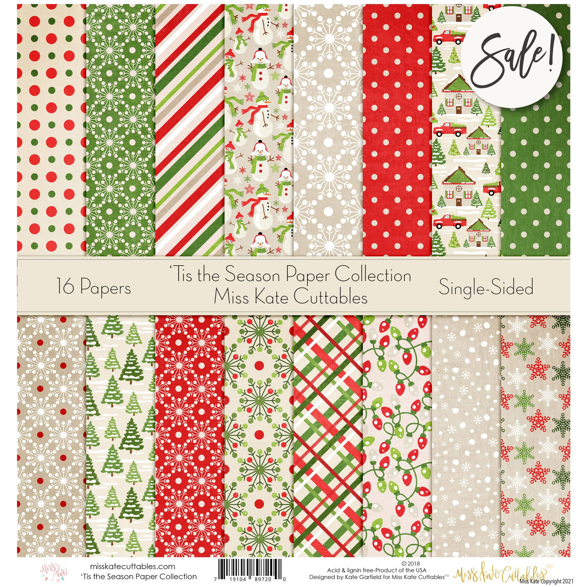 Tis the Season - Christmas Scrapbook Paper Pack – MISS KATE
