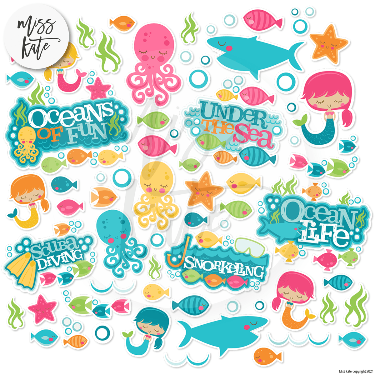 Under the Sea - Die Cuts Scrapbook Ocean Ephemera Cutouts – MISS KATE