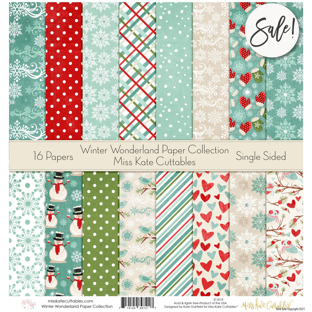 Winter Wonderland -Scrapbooking Paper Pack Winter Scrapbook Paper ...