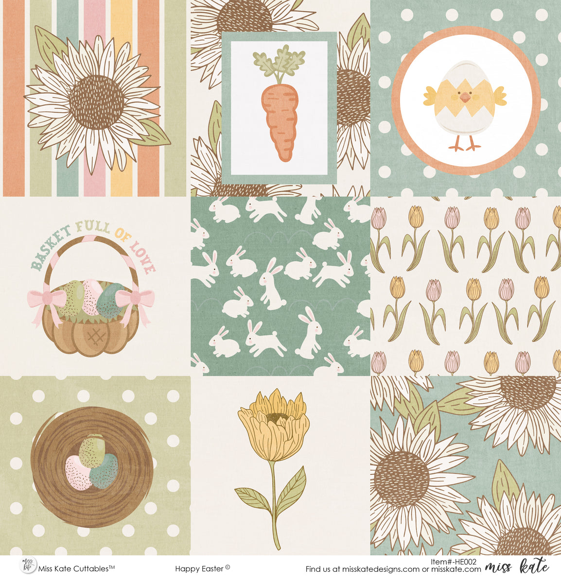 Happy Easter Scrapbook Paper & Sticker Kit – MISS KATE