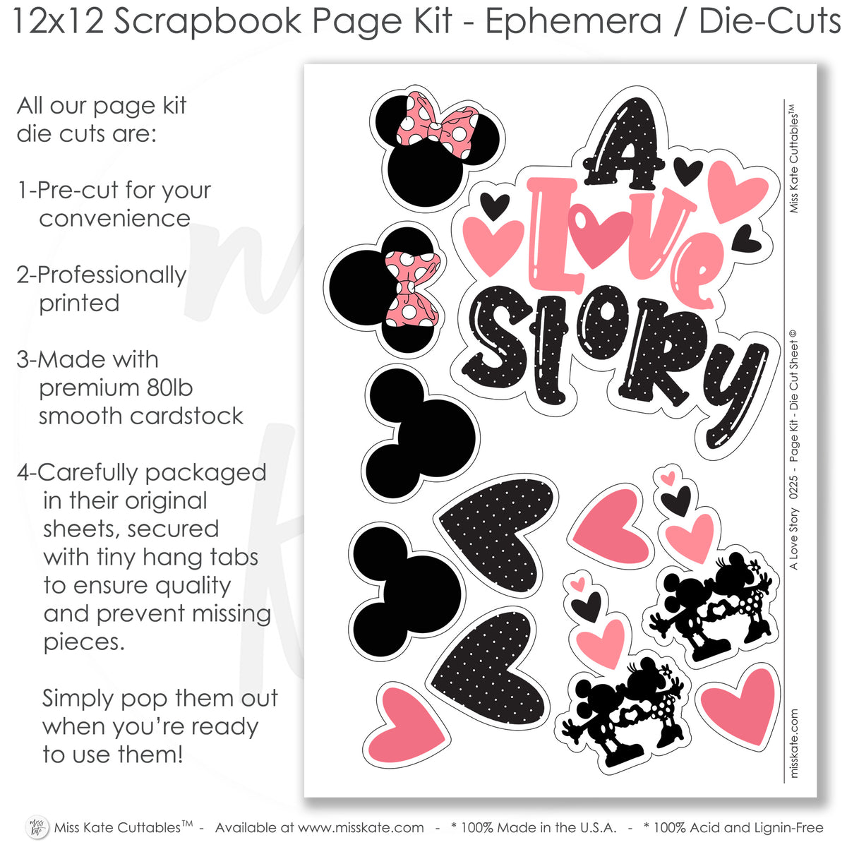 A Love Story - Scrapbook Page Kit | Give Your Memories a Home – MISS KATE