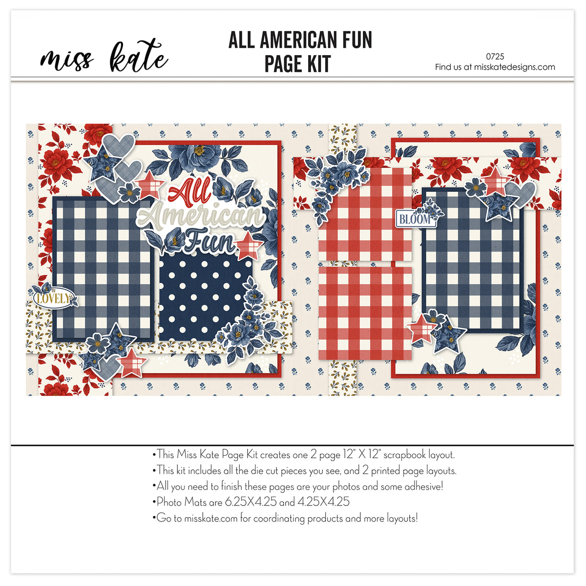 All American Fun - 12x12 Scrapbook Page Kit | Give Your Memories a Home ...
