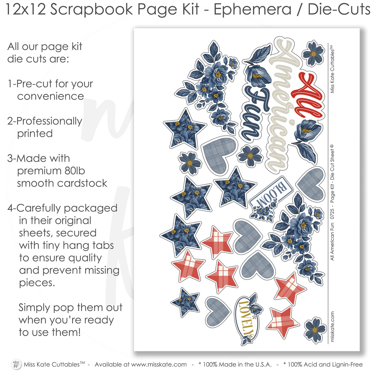 All American Fun - 12x12 Scrapbook Page Kit | Give Your Memories a Home ...