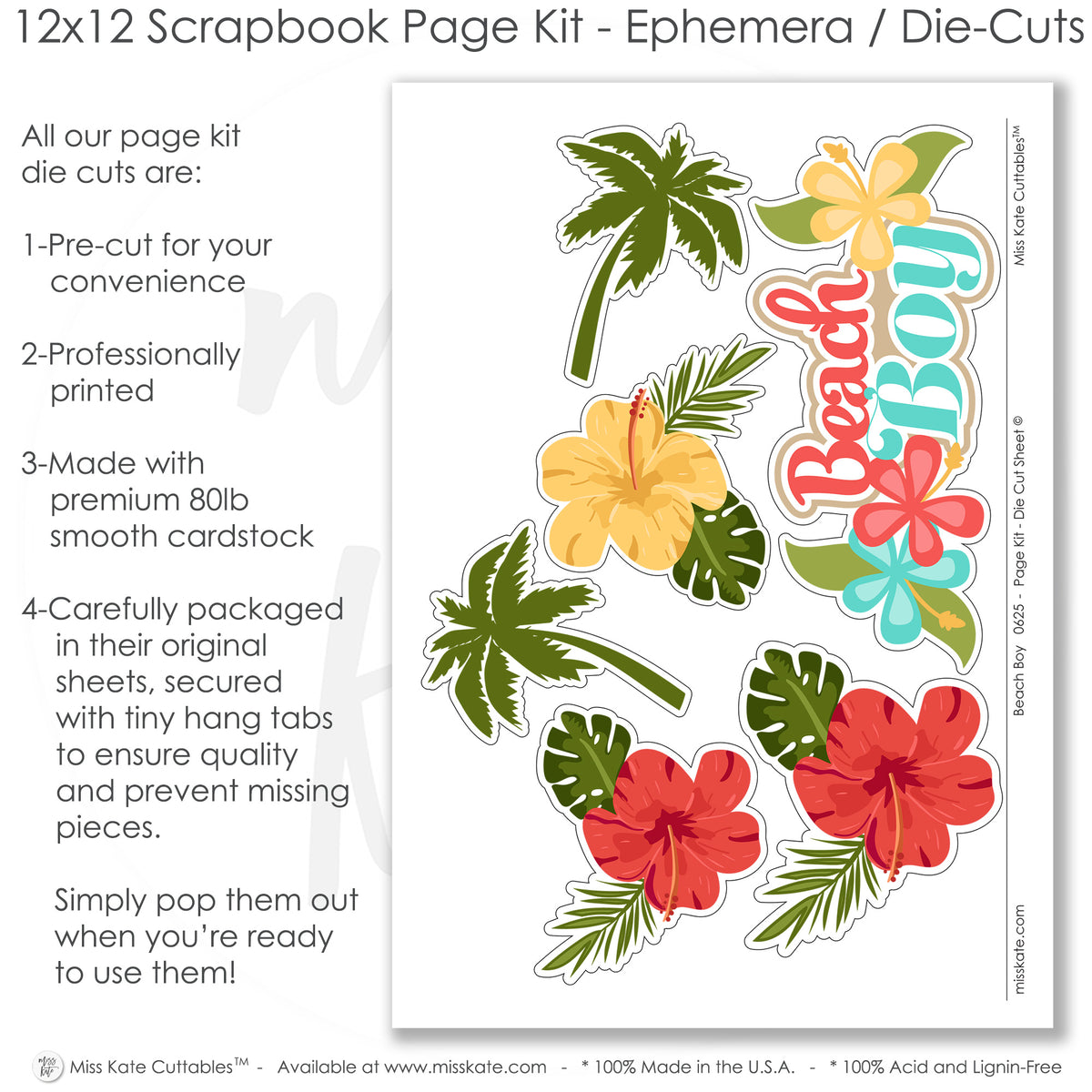 Beach Boy - 12x12 Scrapbook Page Kit | Give Your Memories a Home – MISS ...