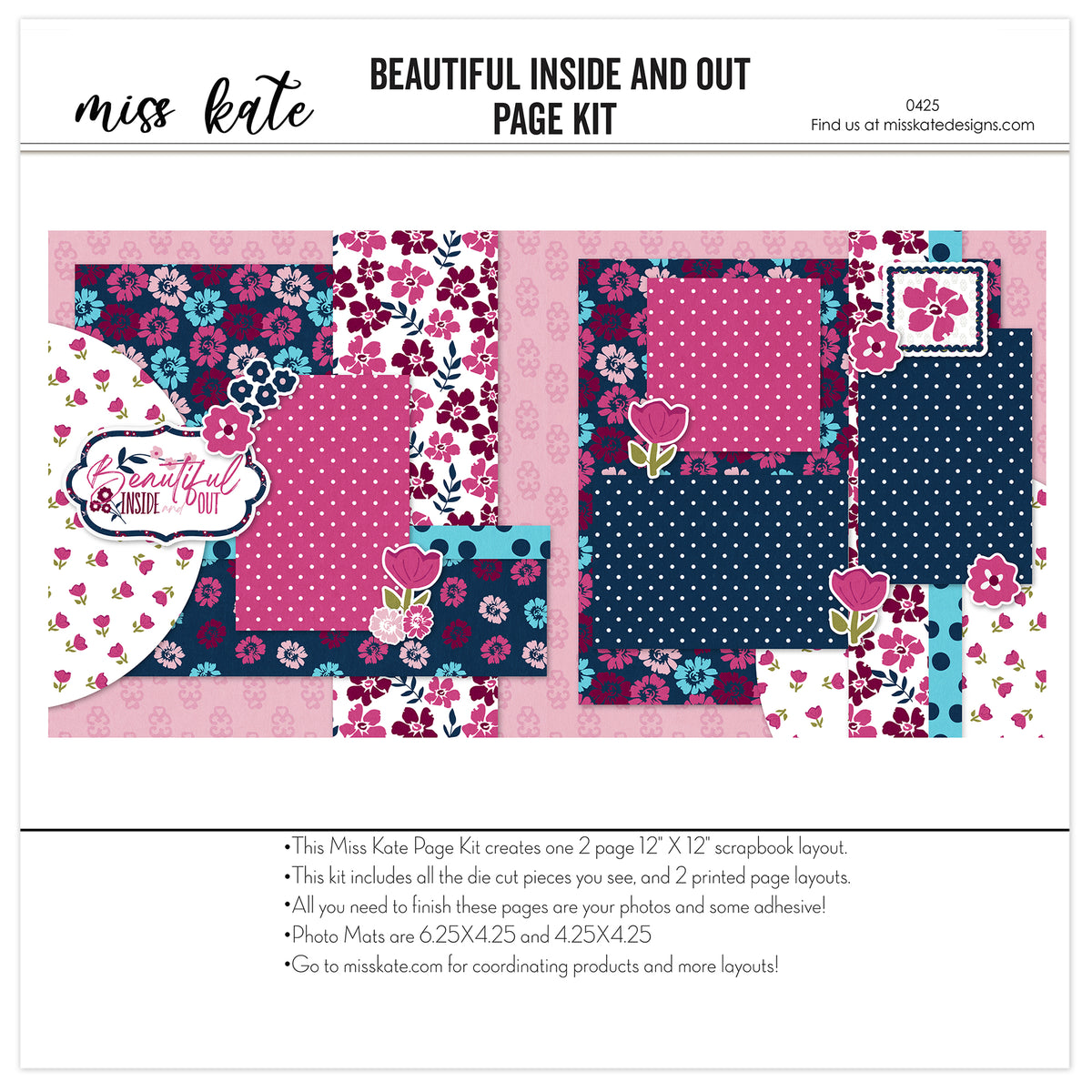 Beautiful Inside and Out | 12x12 Scrapbook Page Kit Your Memories Home ...