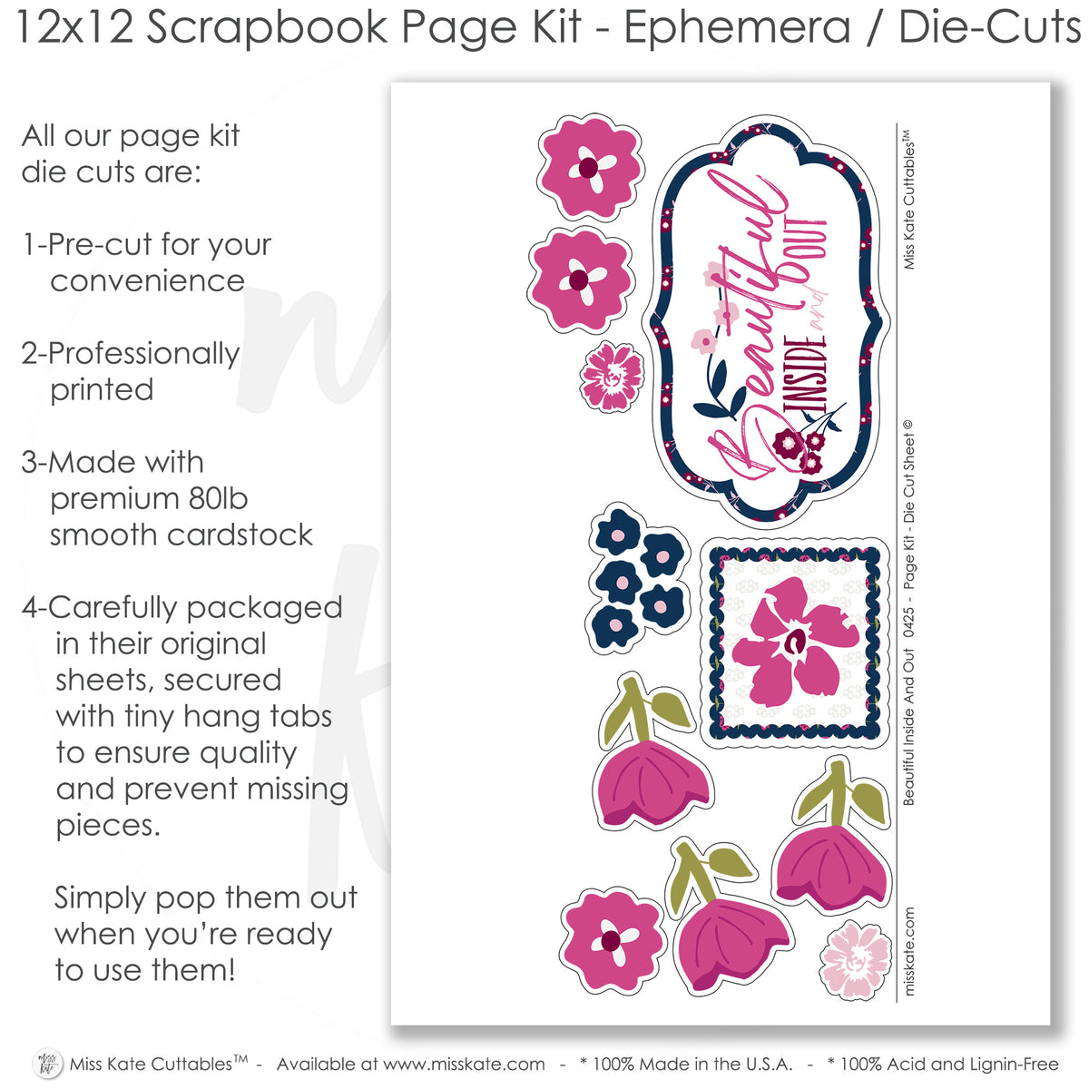 Beautiful Inside and Out | 12x12 Scrapbook Page Kit Your Memories Home – MISS KATE